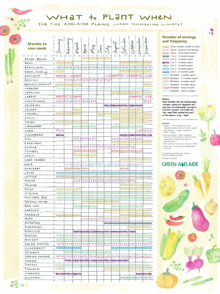 Food Gardening What To Plant When Adelaide PDF | PDF