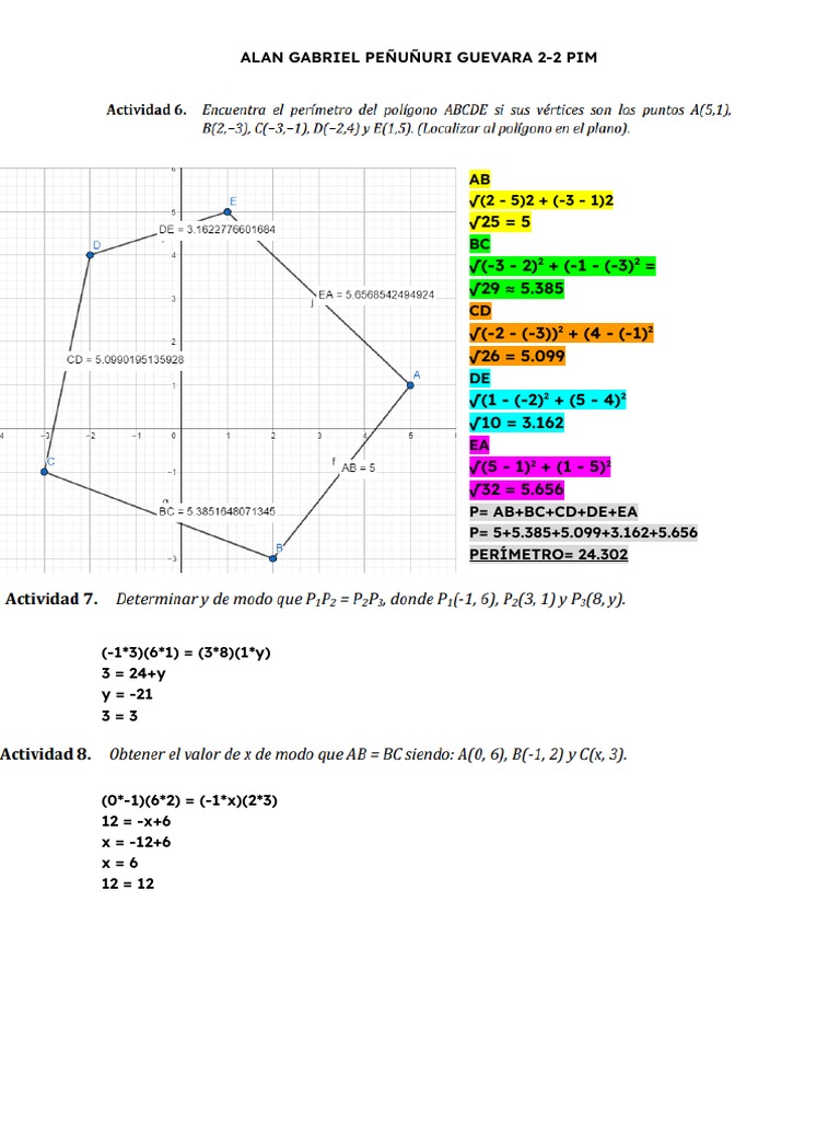 TAREA MATE ALAN 67891011 | PDF