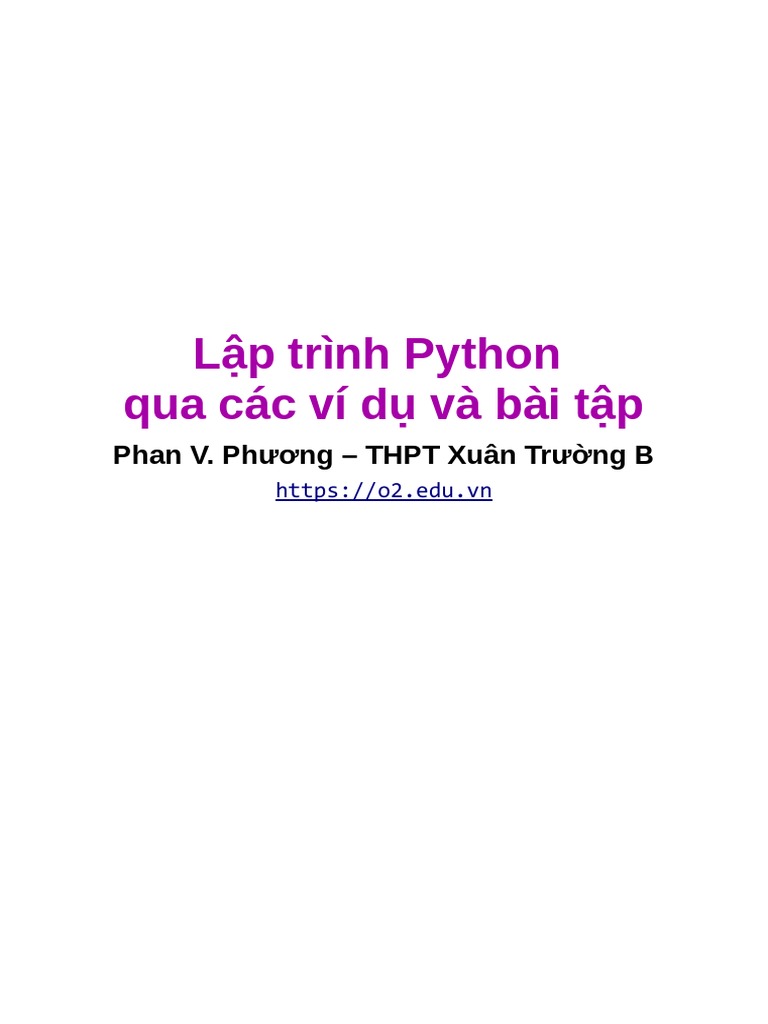 Lap Trinh Python-O2.edu .VN | PDF