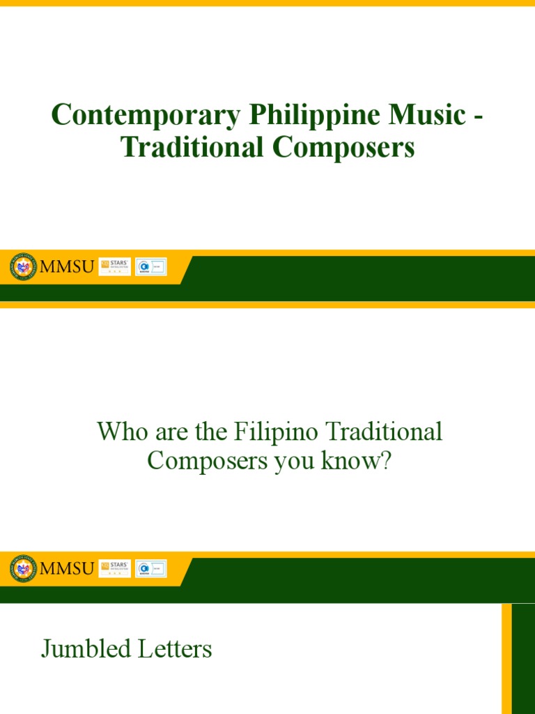 Langaman MUSIC10-Q3 PPT | PDF | Composers | The Arts