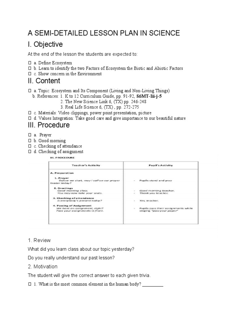 Ecosystem Lesson Plan for Grades 3-4 | PDF | Ecosystem | Natural ...