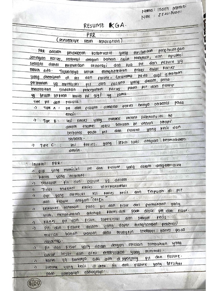 j520180001 - Indah Melani (PRR) PDF | PDF