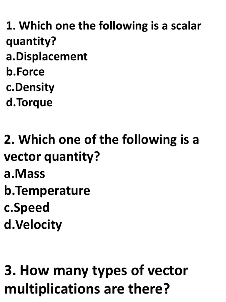 MCQ Unit I Phy110 | PDF | Euclidean Vector | Magnetic Field
