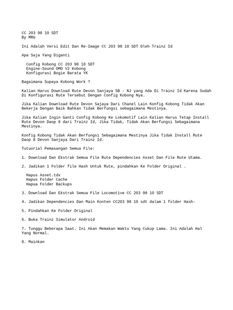Tutorial Kobong Dan Pemasangan CC 203 98 10 SDT | PDF | Komputer