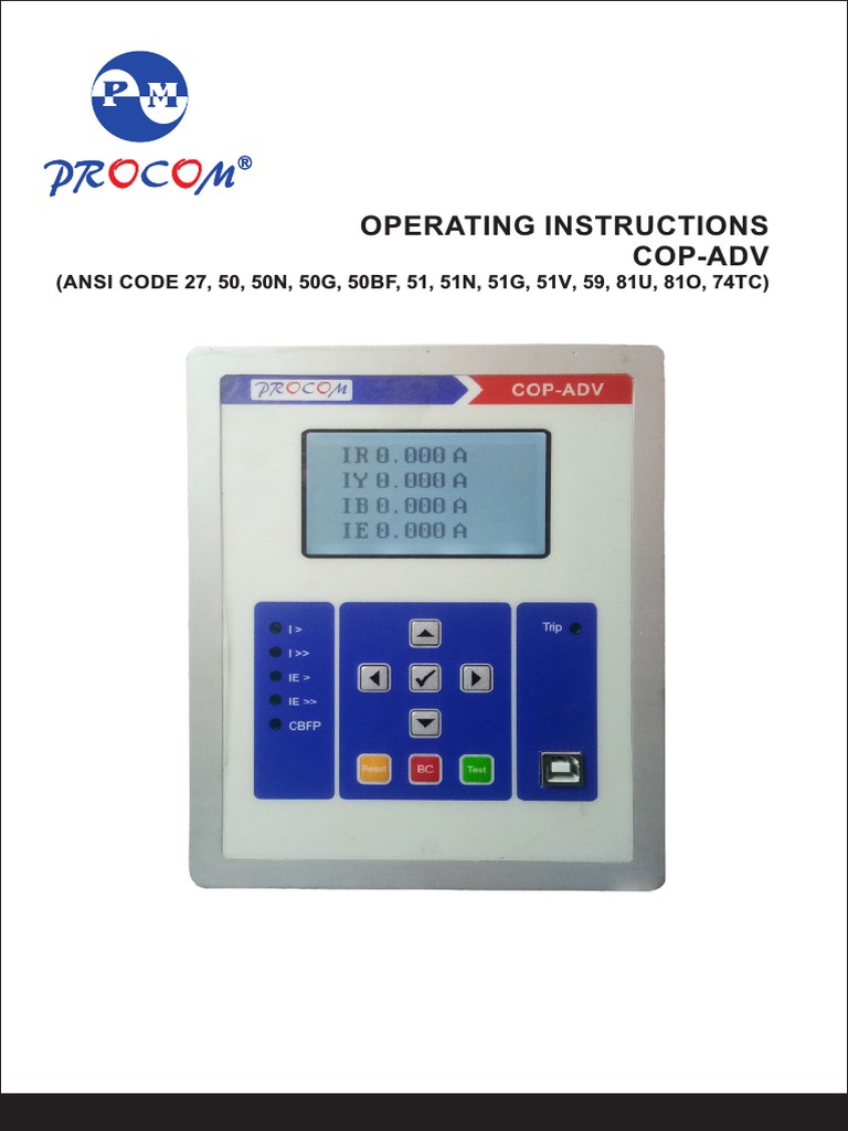Procom Cop Advance PDF | PDF | Electric Current | Relay