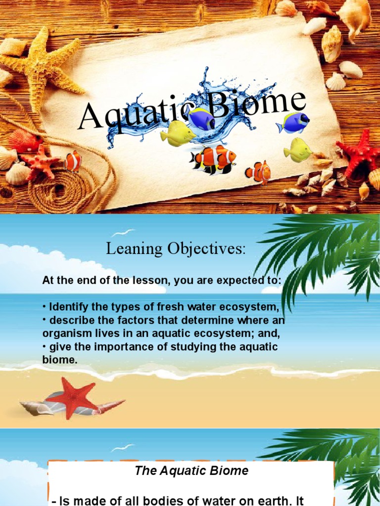 Overview of Aquatic Biomes and Ecosystems | PDF | Home & Garden ...