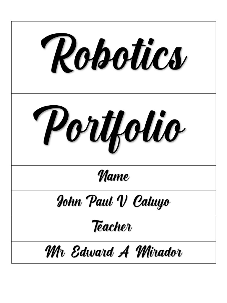 Robotics Portfolio | PDF