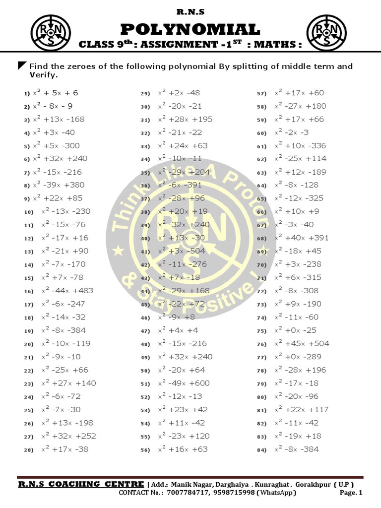 00 - Middle Term Split | PDF