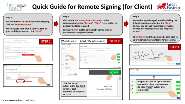 Guide For Remote Signing | PDF