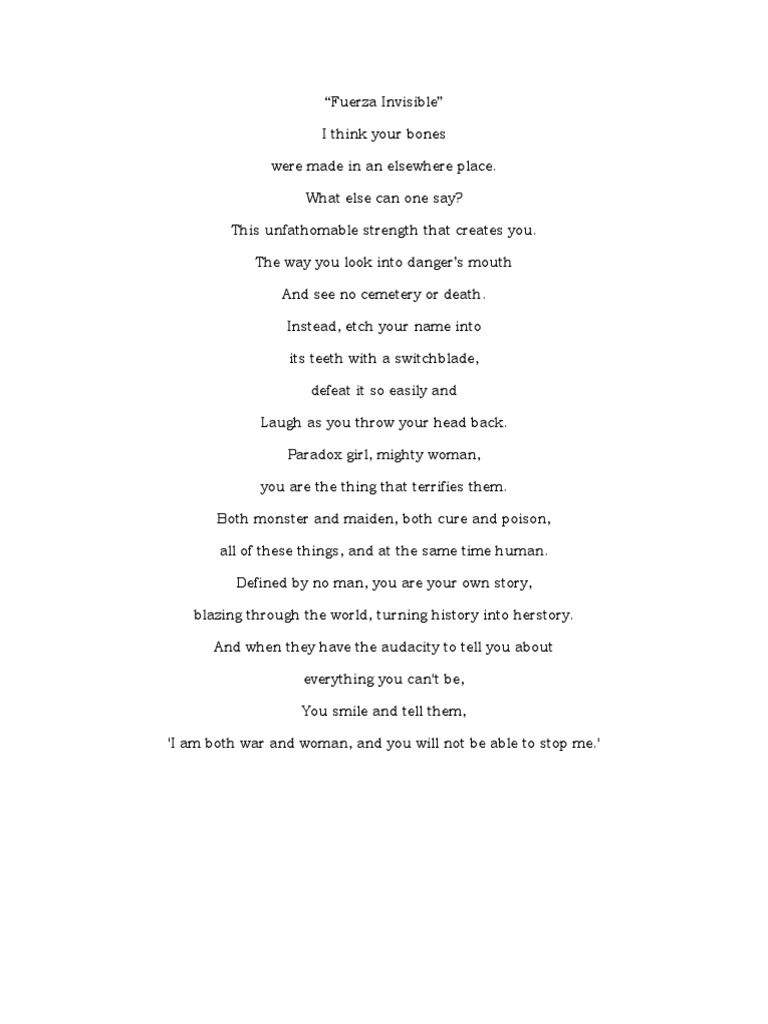 Empowering Poem: Strength and Identity | PDF | General Fiction