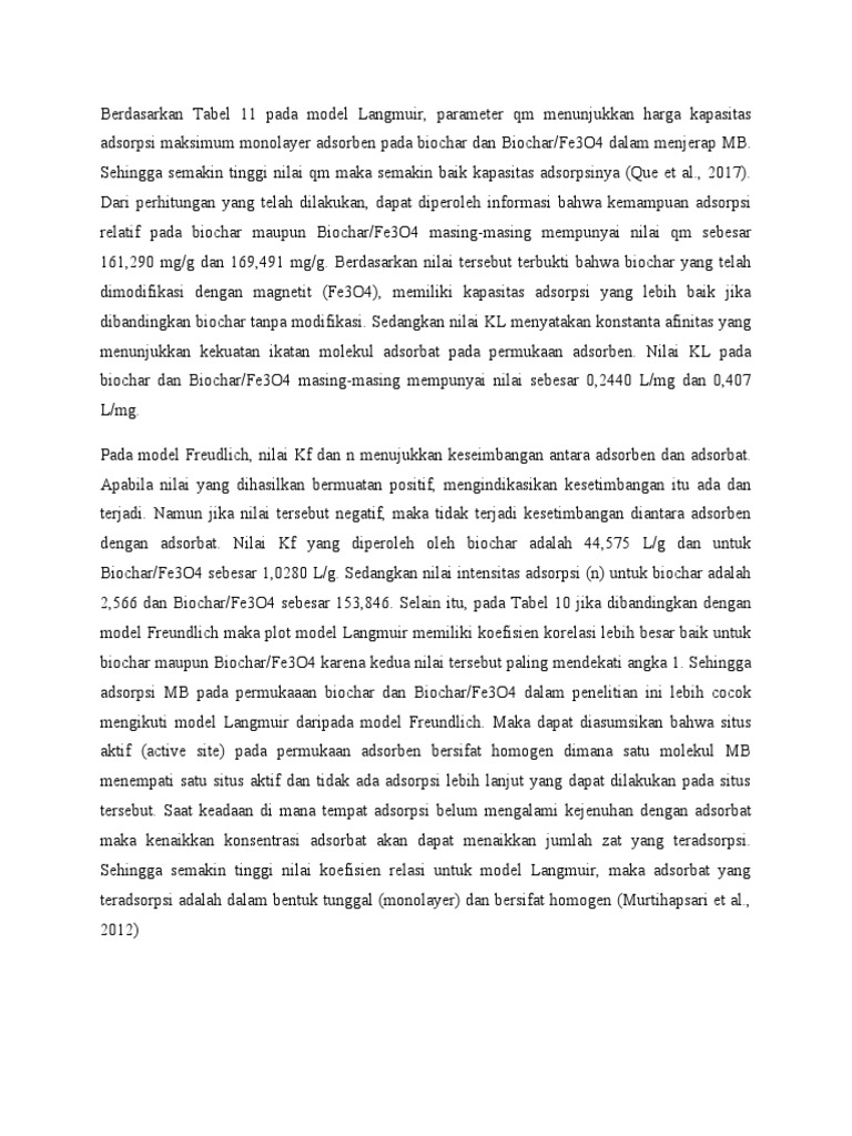 Catatan Pembahasan Isoterm Adsorpsi | PDF | Kajian Bahasa Asing ...