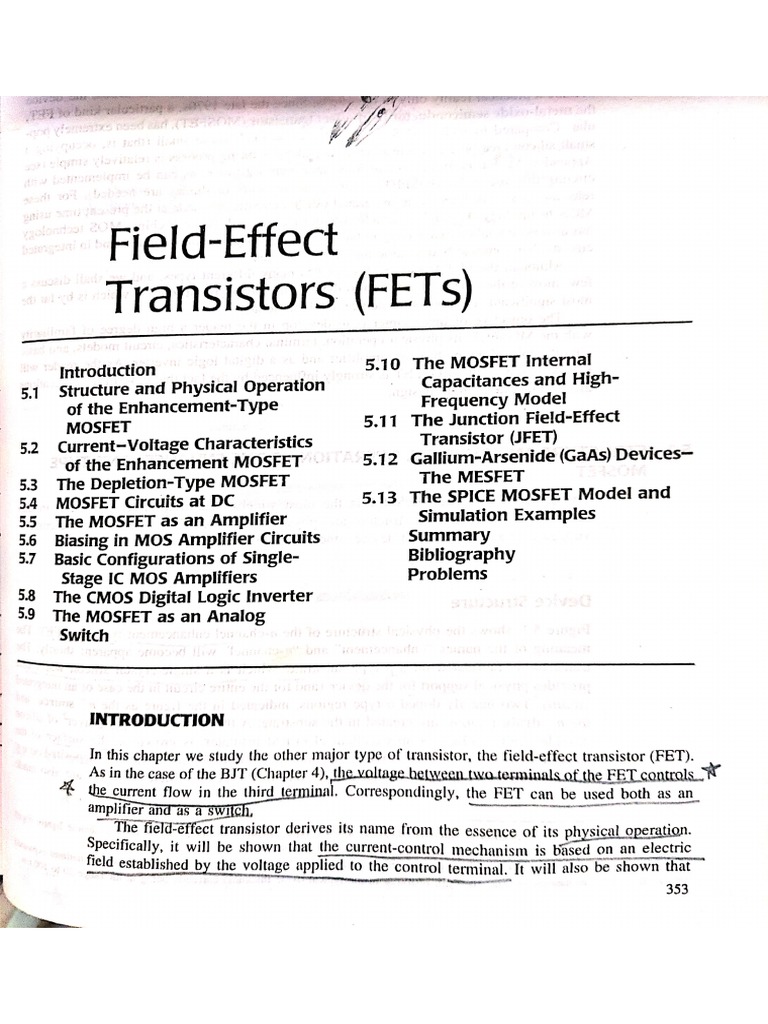 MOS Transistor Theory, NMOS and CMOS PDF | PDF