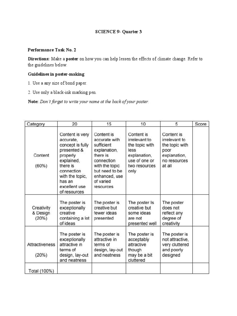 Science 9 q3 | PDF | Cognition