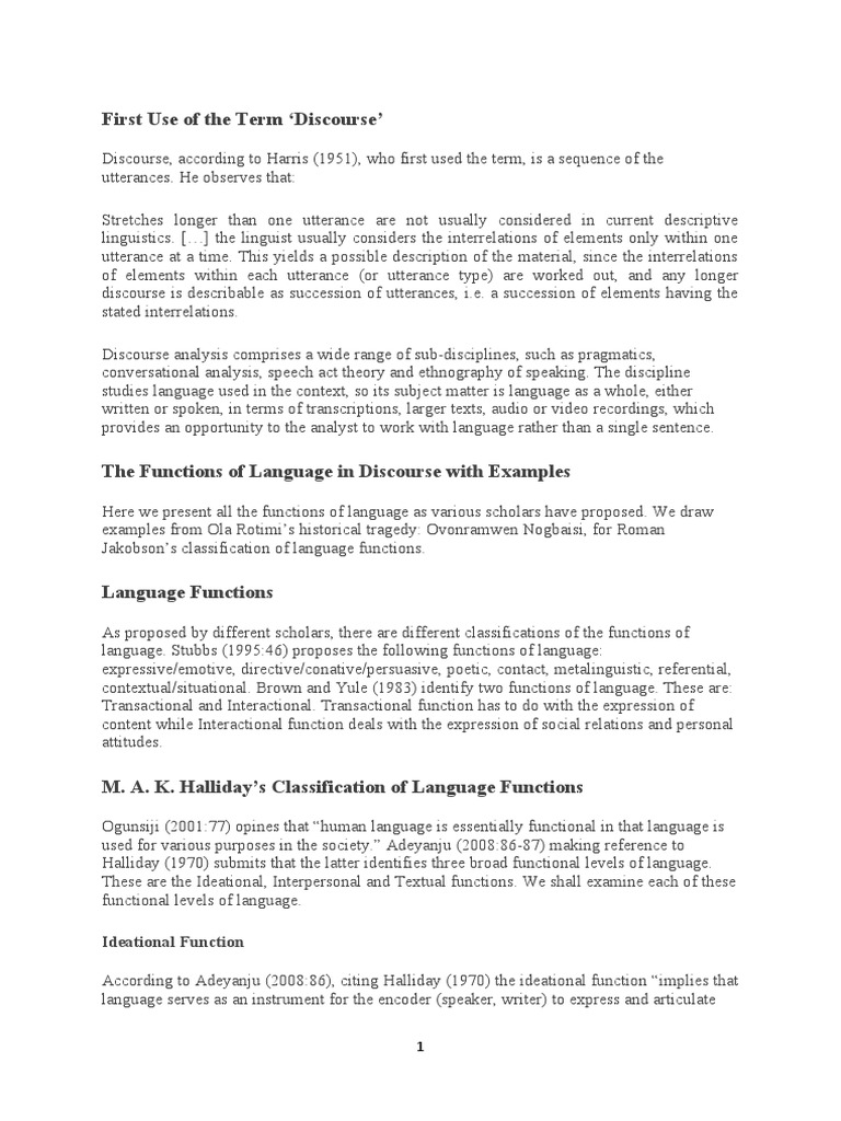 Language Functions | PDF | Poetry | Discourse
