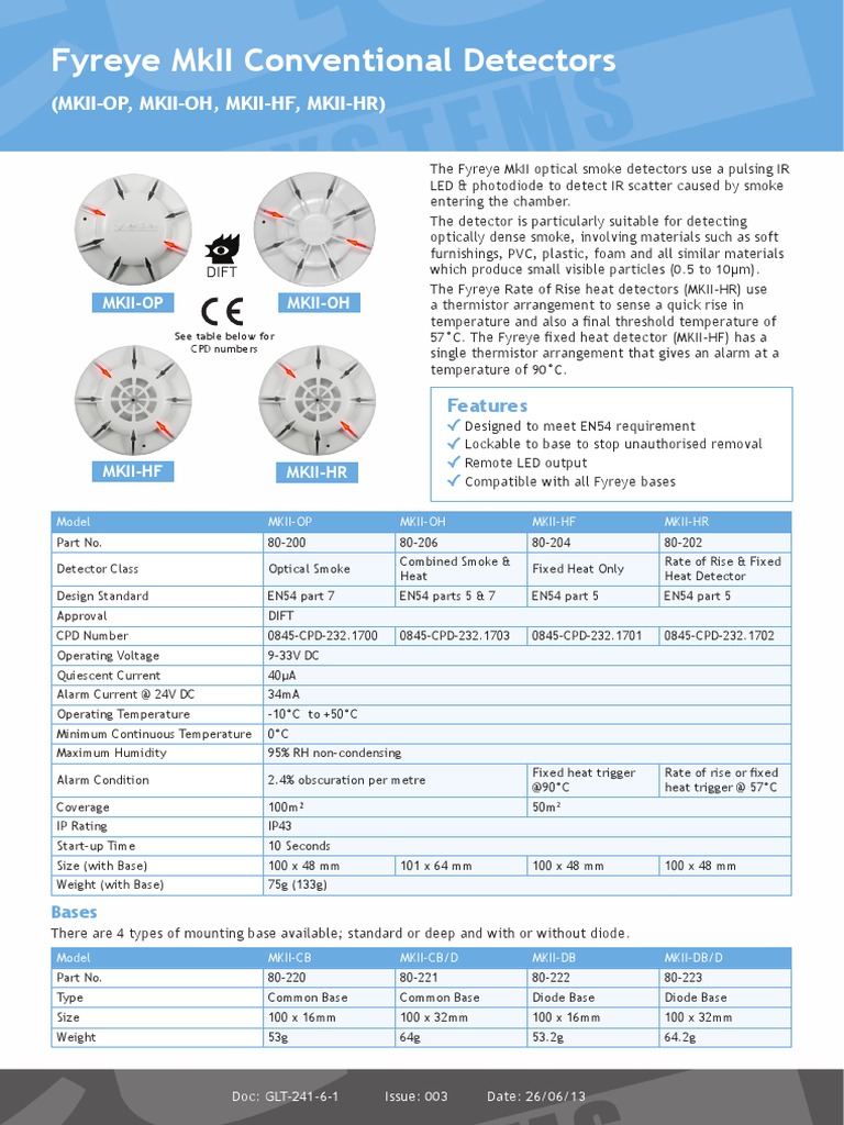Fyreye MkII Detector Specs | PDF | Diode | Electromagnetism