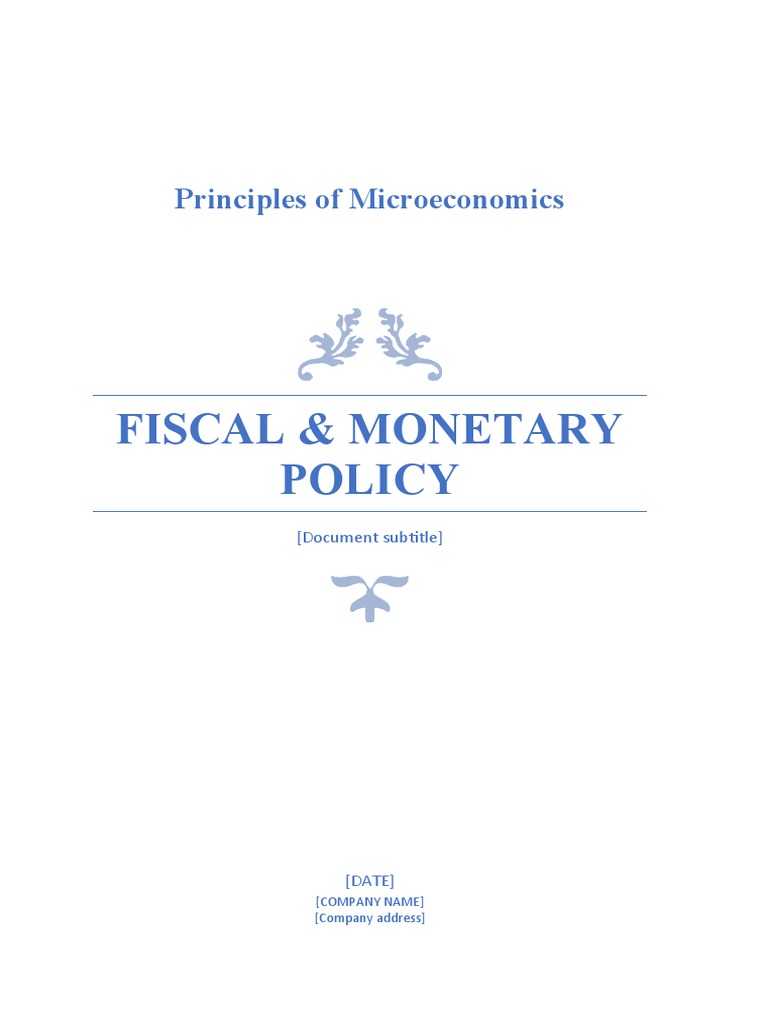 Economic Report | PDF | Fiscal Policy | Monetary Policy