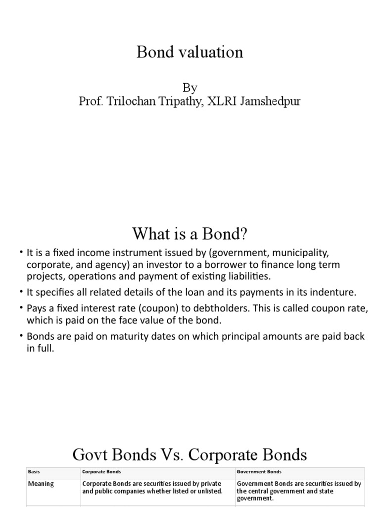 Understanding Bond Valuation Basics | PDF | Bonds (Finance) | Yield ...