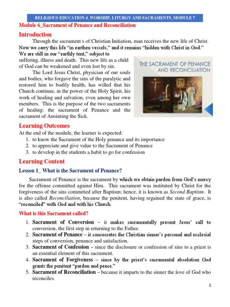Rel Ed 4 - Module 7 - Penance - 14 Font - SC | PDF | Penance | Indulgence