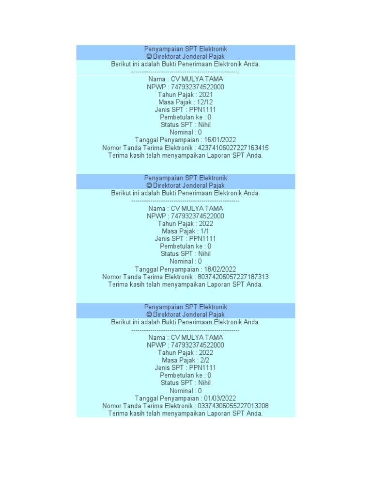 Penyampaian Spt Elektronik Pdf