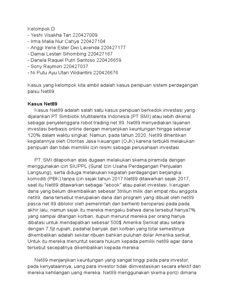 TugasKelompokD - Fraud and Error PDF | PDF