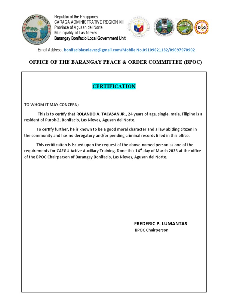 BPOC Certification | PDF