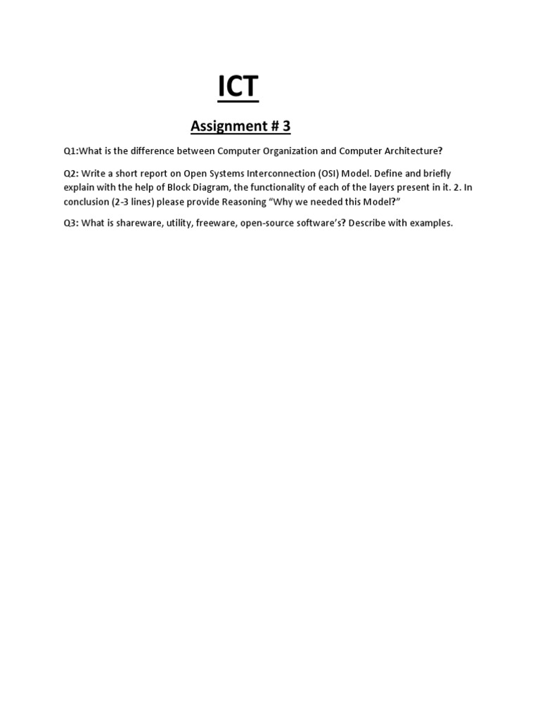 Ict Assignment 3 PDF | PDF