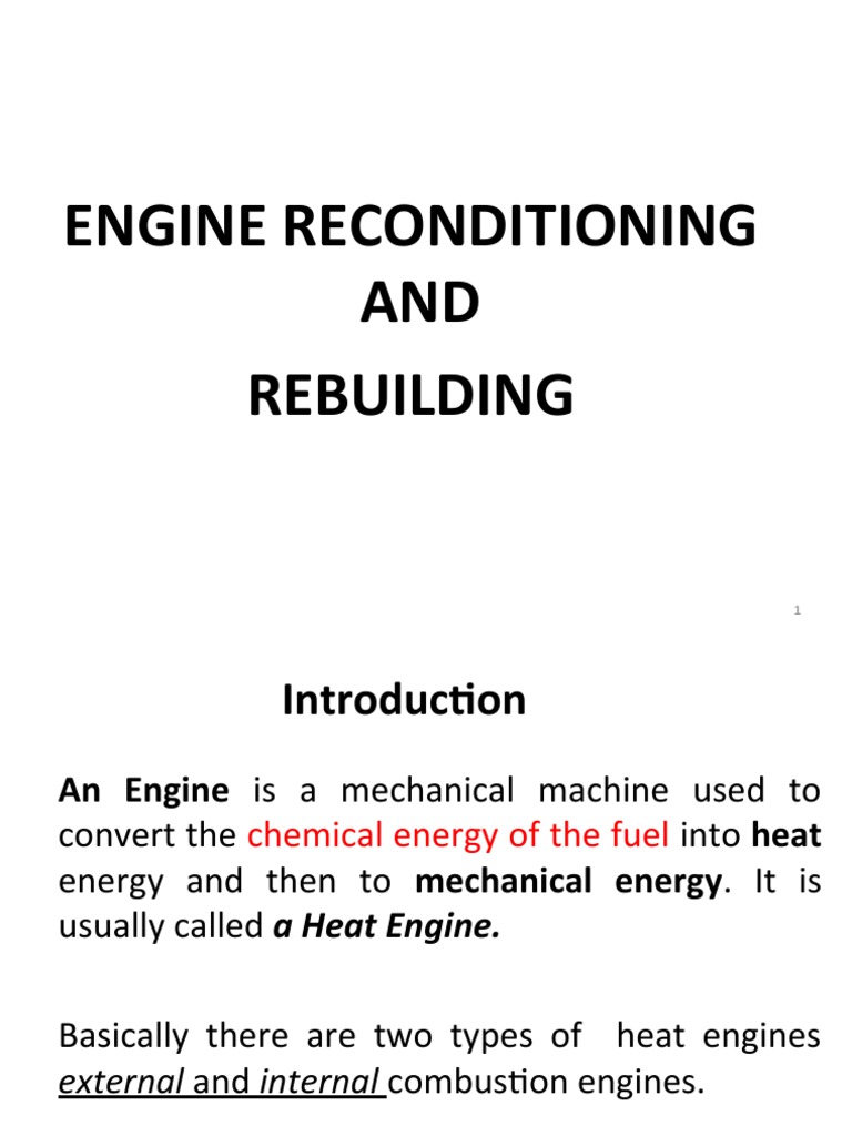 Engine Presentation 3 | PDF | Internal Combustion Engine | Piston