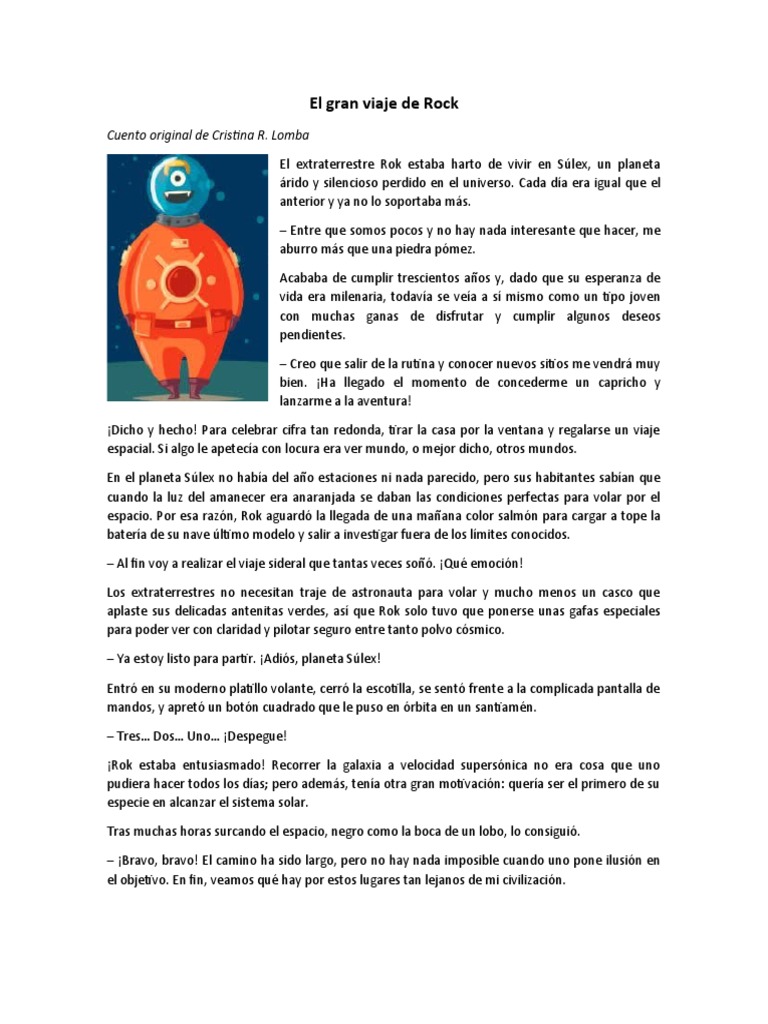 El gran viaje de Rok: aventura espacial | PDF | Ciencias sociales | Arte