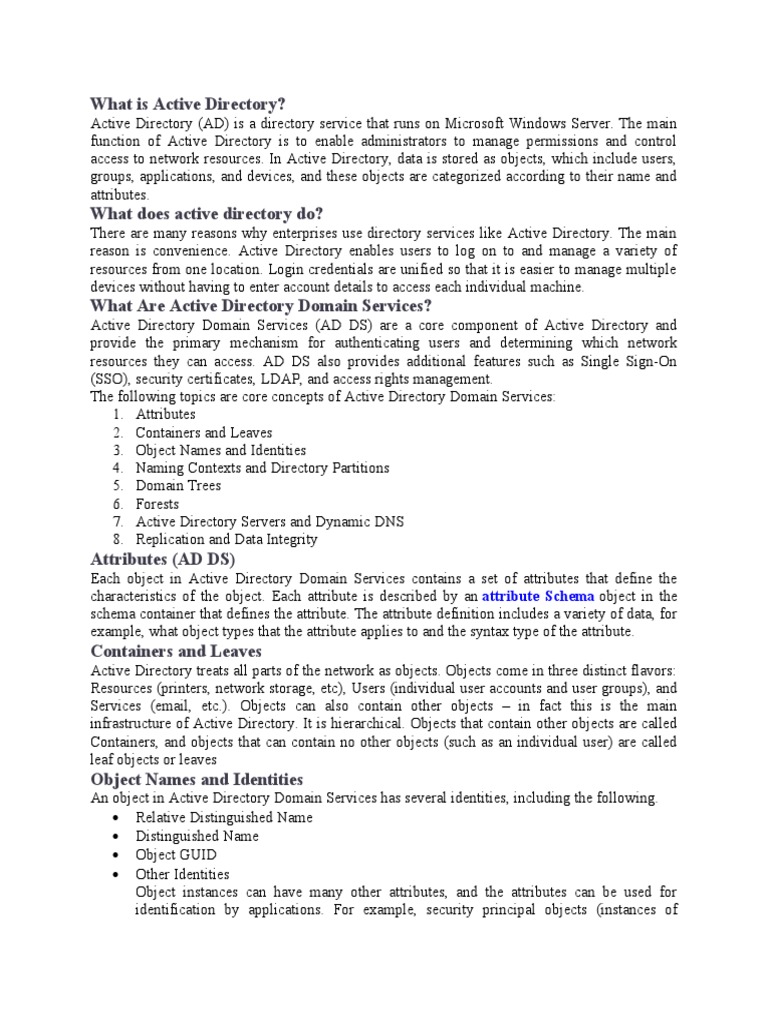 What Is Active Directory | PDF | Active Directory | Virtual Machine