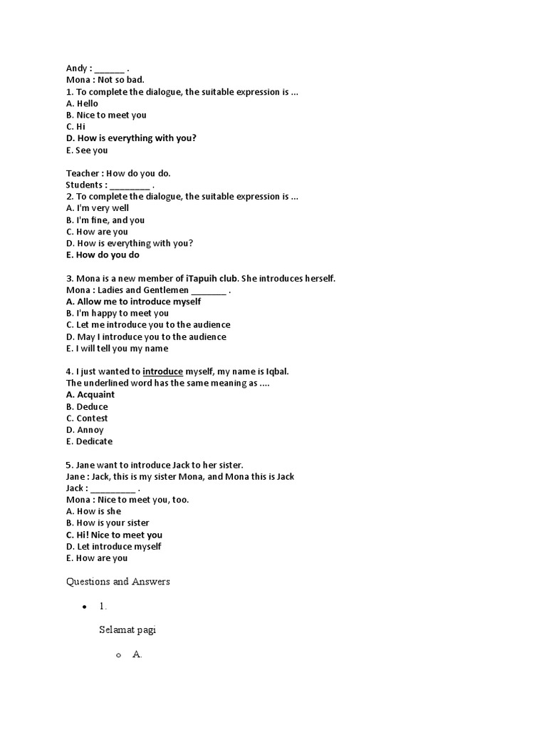 Introducing Myself: Common Greeting and Closing Expressions in English ...