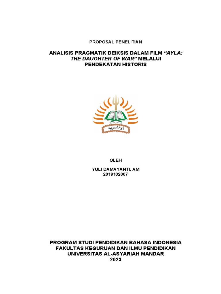 Proposal Yuli Dongg | PDF