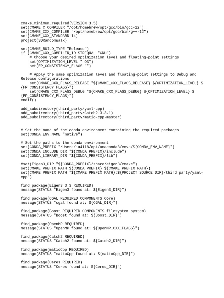 CMake Lists | PDF | System Software | Computer Programming CMake Lists | PDF | System Software | Computer Programming