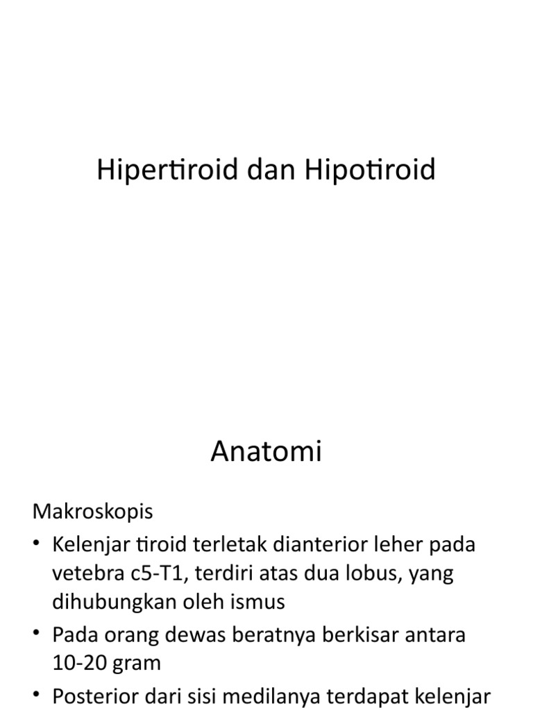 Hipertiroid Dan Hipotiroid | PDF | Kesehatan Holistik | Sains & Matematika