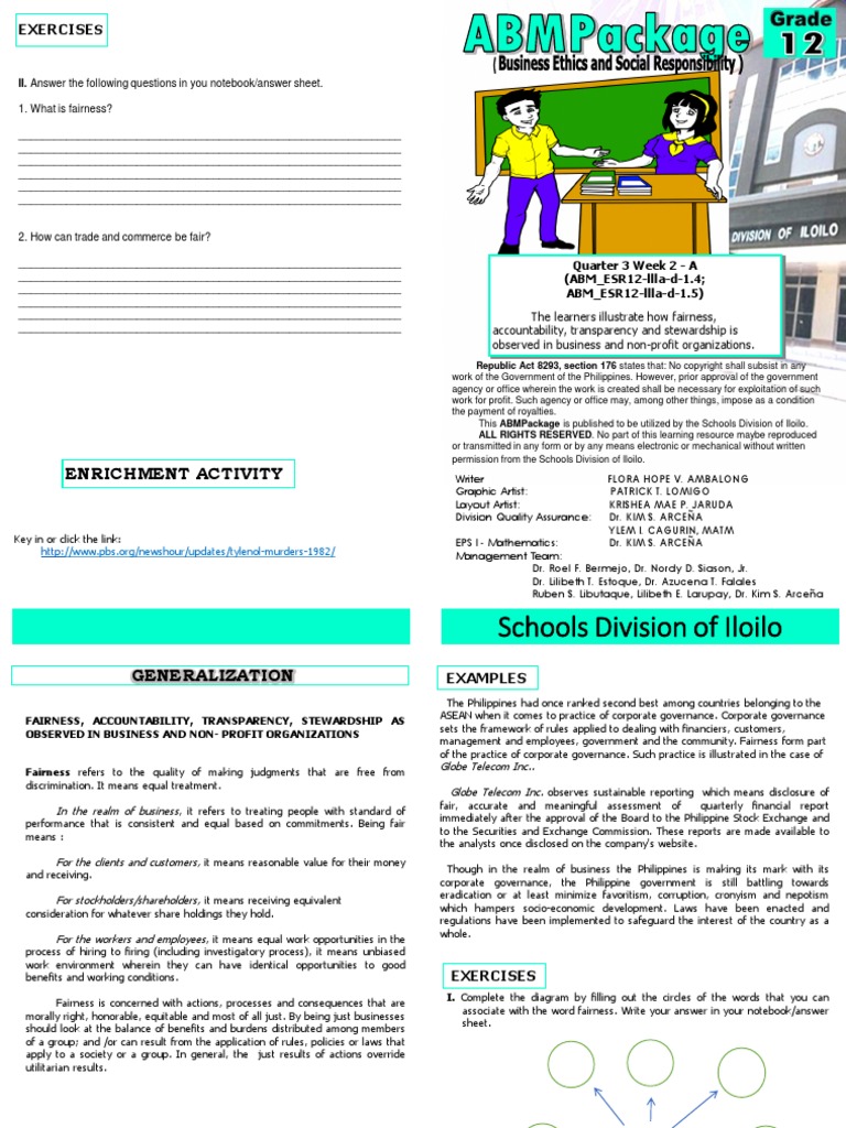 ABM Business Ethics Q3W2 ABCD With AnswerKey | PDF | Accountability ...