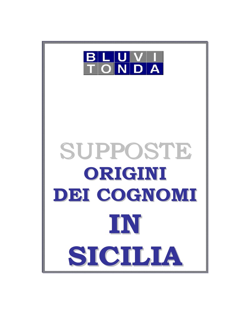 Cognomi Siciliani - Blunda PDF | PDF