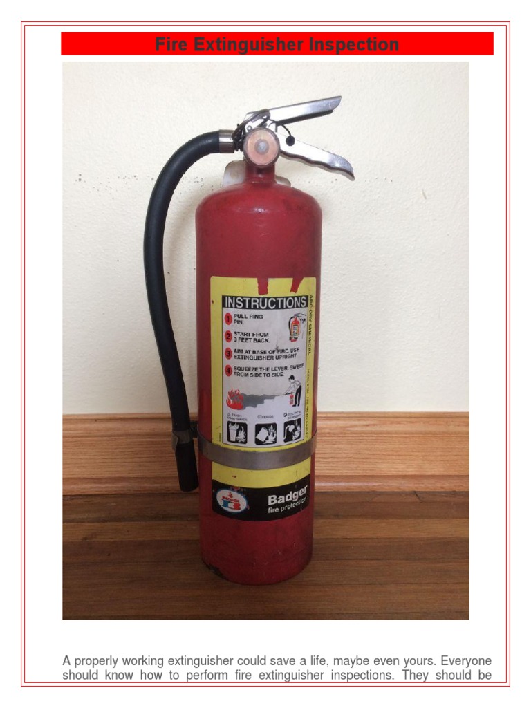 Fire Extinguisher Inspection Guide | PDF | Fires | Materials