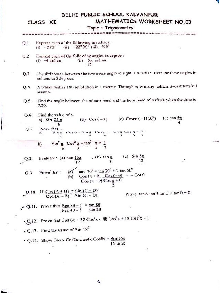 DPS Sheet 1 | PDF