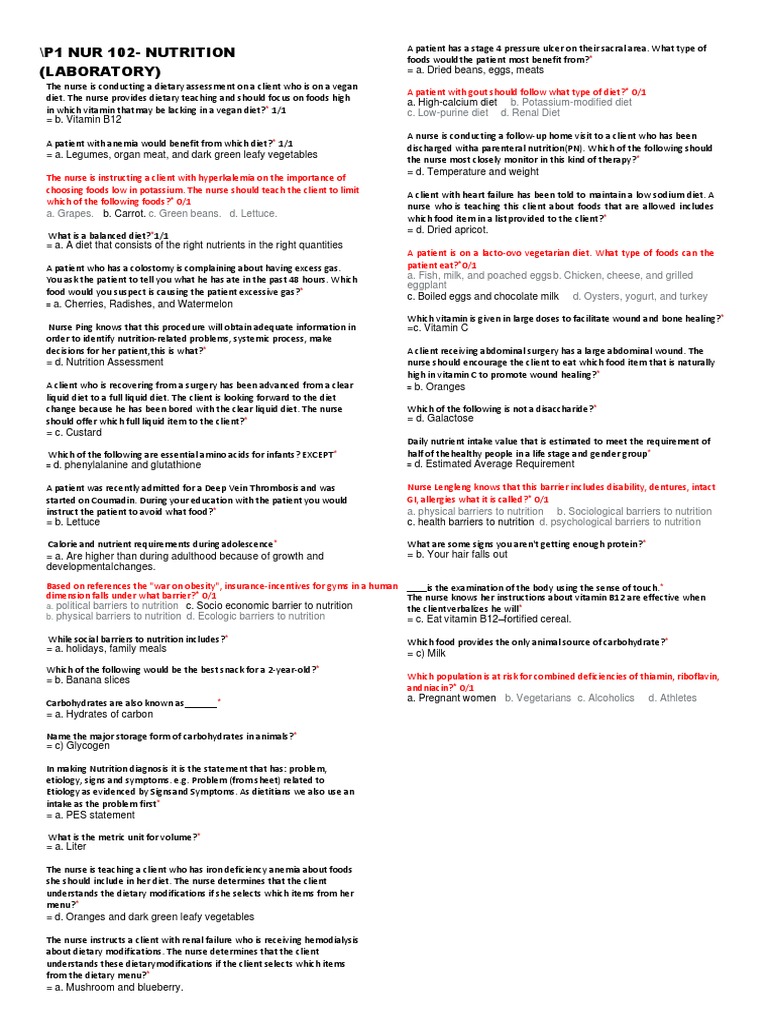 NUTRI-LAB-P1P2RBE-EXAM-2-2 (1) | PDF | Diabetes | Dieting
