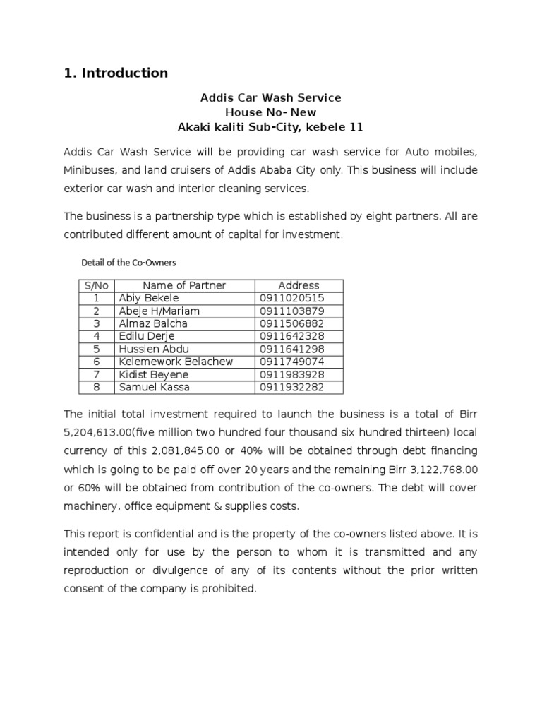 FFFinal Car Wash Plan | PDF | Car | Revenue