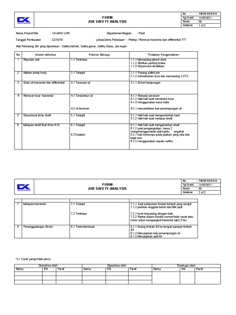 Remove Transmisi Dan Differential 777 | PDF