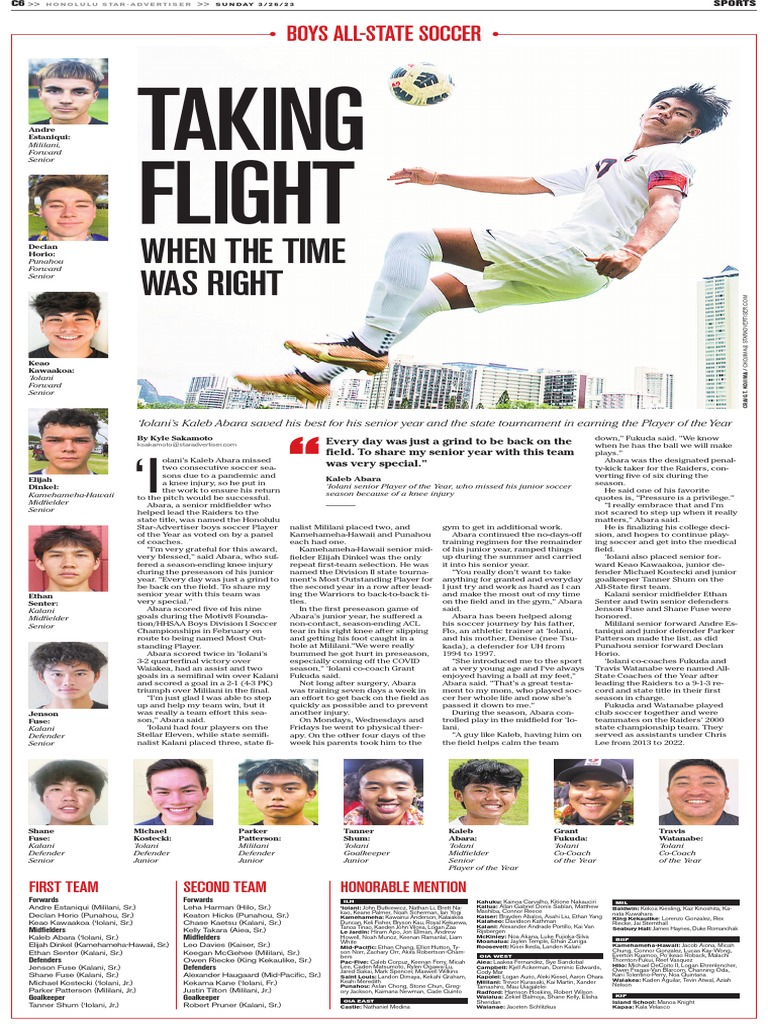 All-State Boys Soccer Team | PDF | Sports | Football Codes