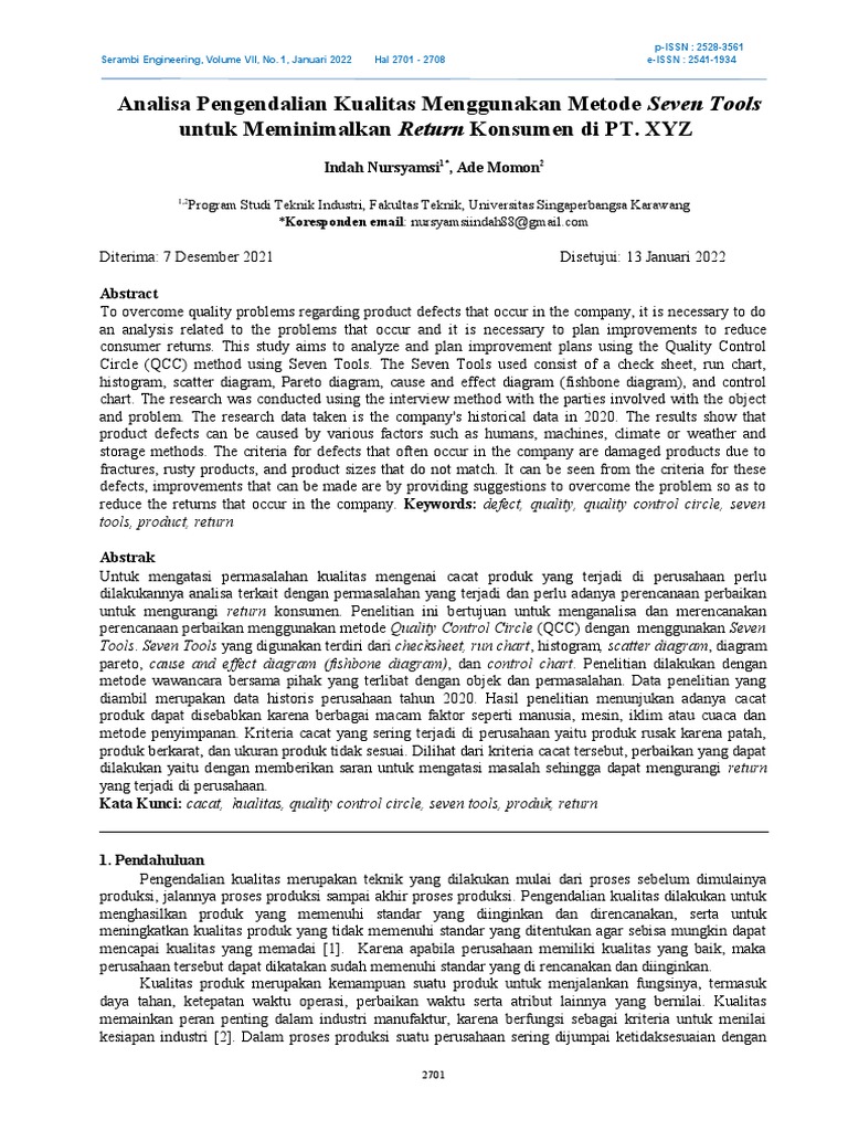 Metode 7 Tools | PDF | Evaluation Methods | Quality