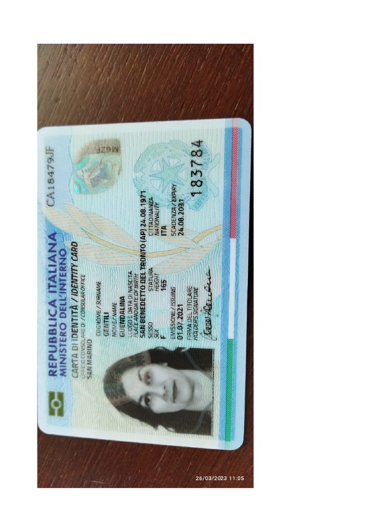 Documento Di Identità | PDF