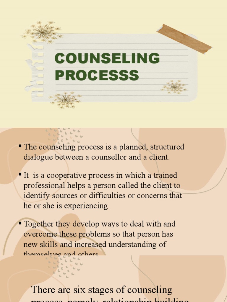 Six Stages of Counseling Process | PDF | Counseling Psychology | Psychology