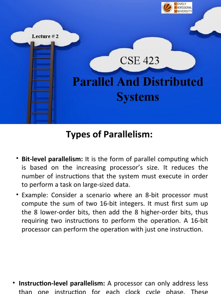Lecture 2 Distributed And Parallel Computing Cse423 Pdf Cloud