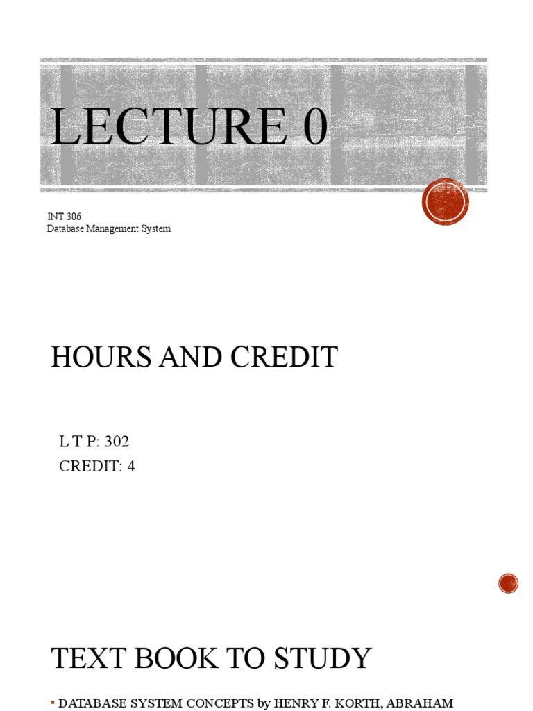Lecture 0 INT306 | Download Free PDF | Databases | Relational Database