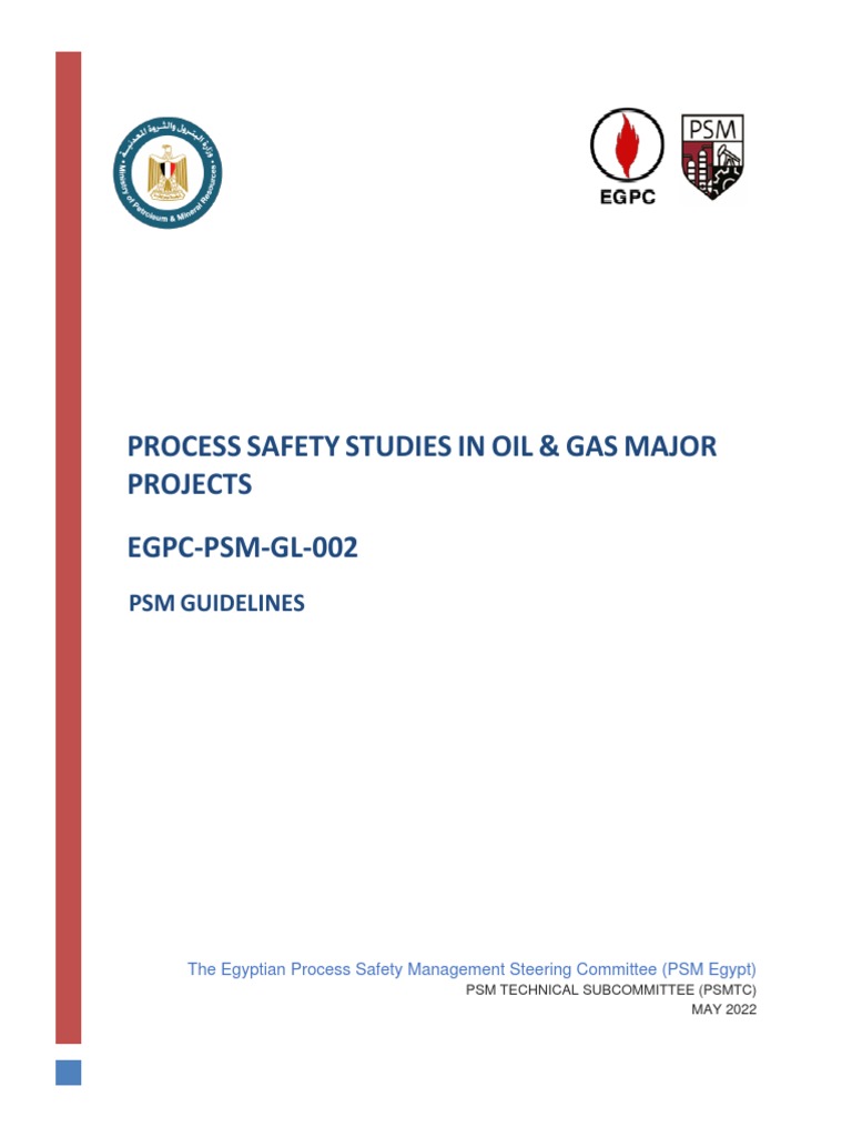 EGPC PSM GL 002 Process Safety Studies in Oil Gas Major Projects | PDF ...