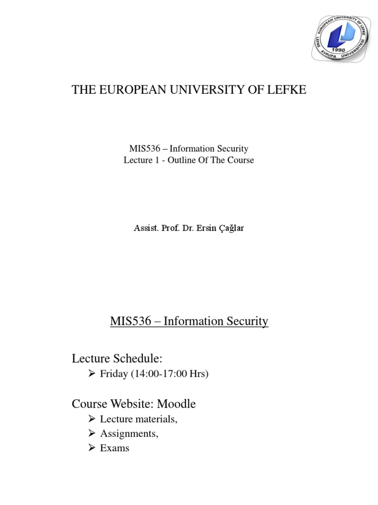 Lecture 1 | PDF | Information Security | Computing