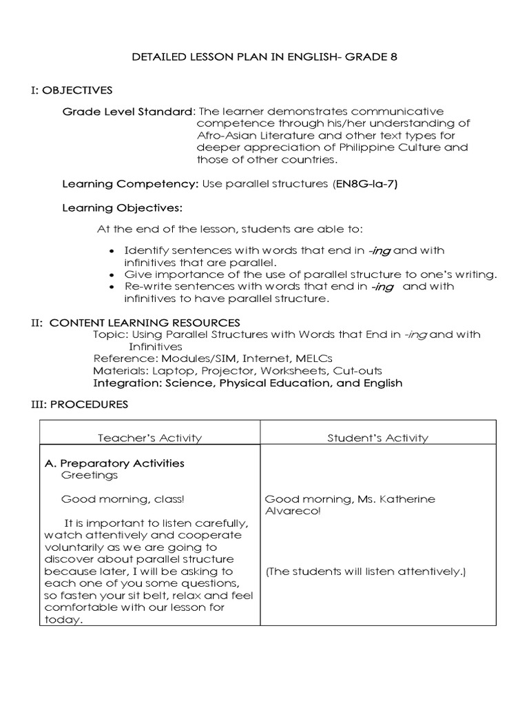 My Lesson Plan | PDF | Lesson Plan | Learning