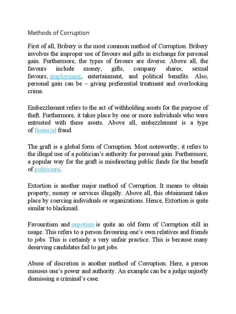 Corruption | PDF | Corruption | Political Corruption Corruption | PDF | Corruption | Political Corruption
